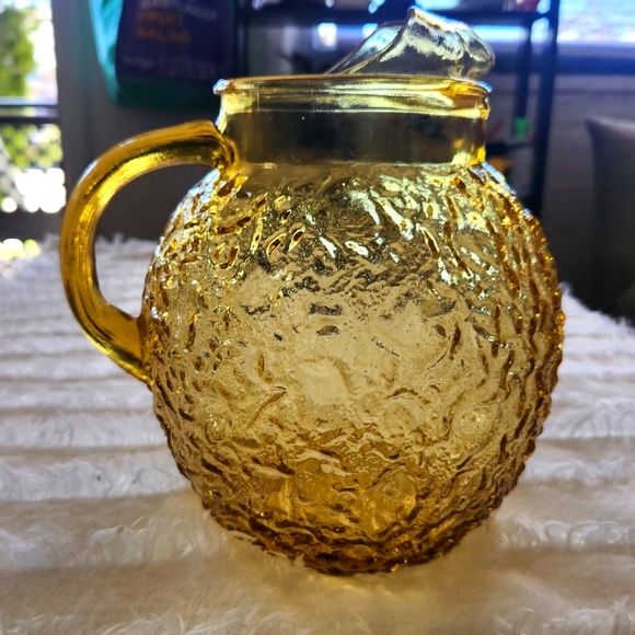 Vintage | Kitchen | 96 Mid Century Modern Ball Glass Pitcher Fire King ...